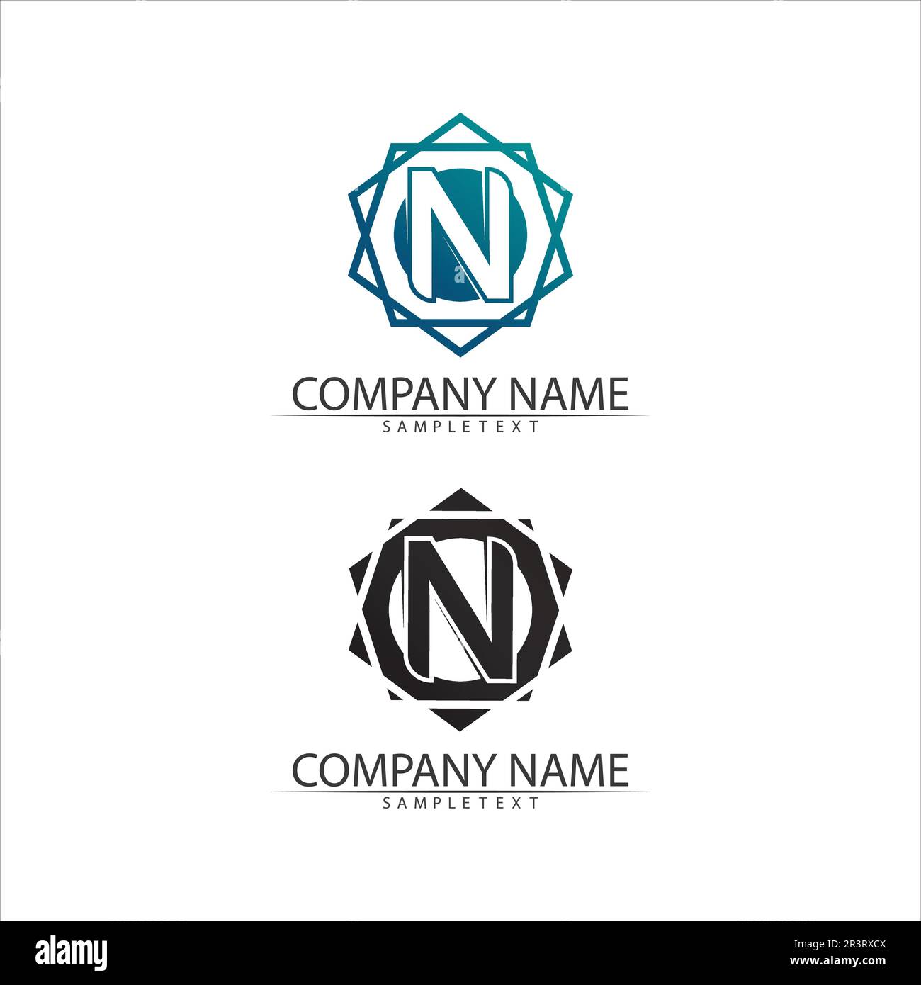 N Letter Logo Template vector icon illustration design Stock Vector Image & Art - Alamy