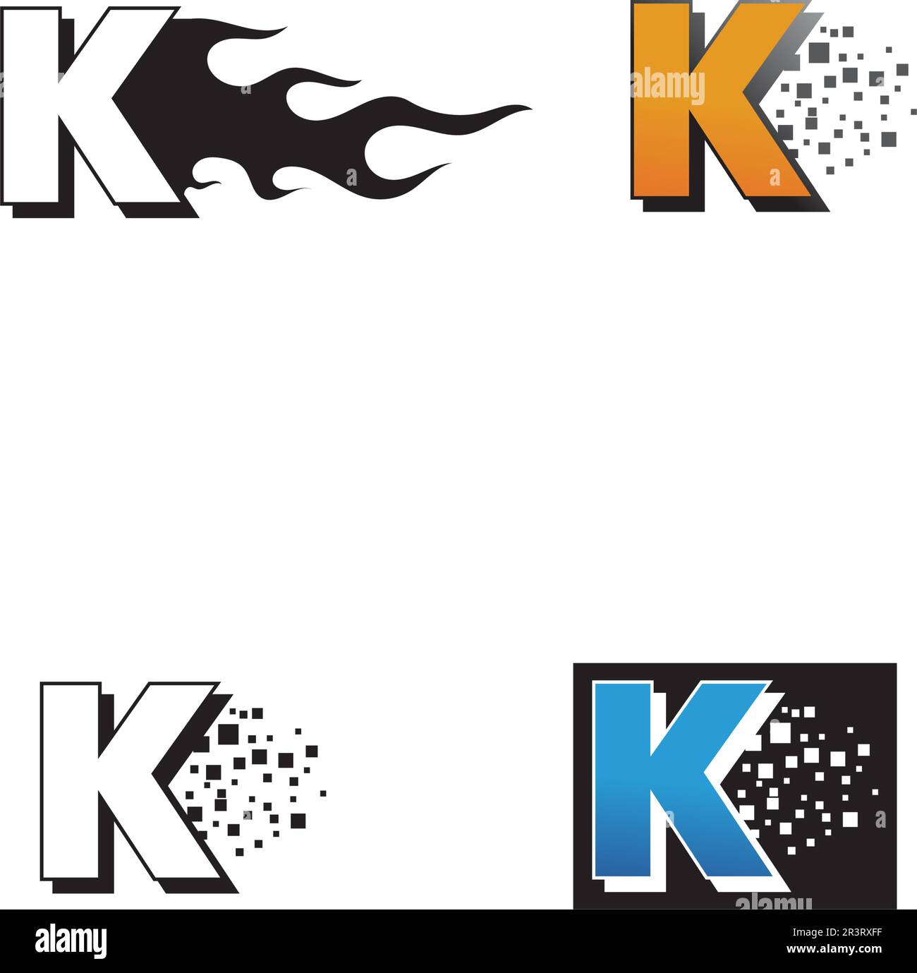k letter k logo design and vector Stock Vector Image & Art - Alamy