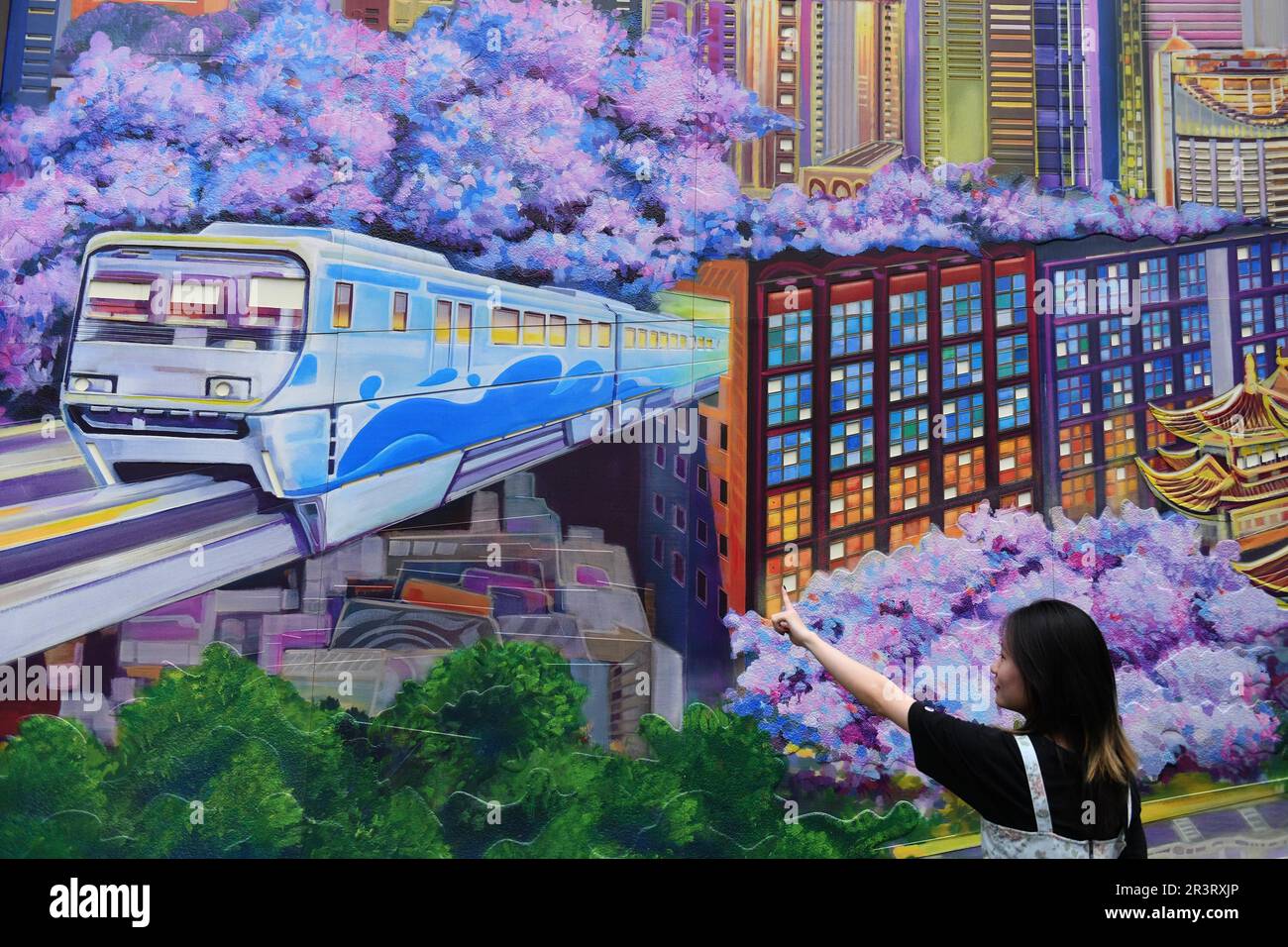 **CHINESE MAINLAND, HONG KONG, MACAU AND TAIWAN OUT** A giant 3D wall ...