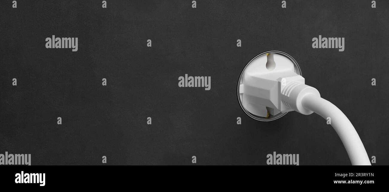 Power plugs with rising arrow in front of background - 3D Illustration ...