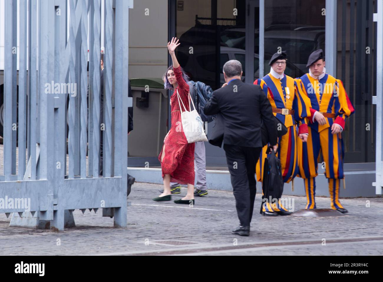 Rome, Italy. 24th May, 2023. Two activists of "Ultima Generazione ...