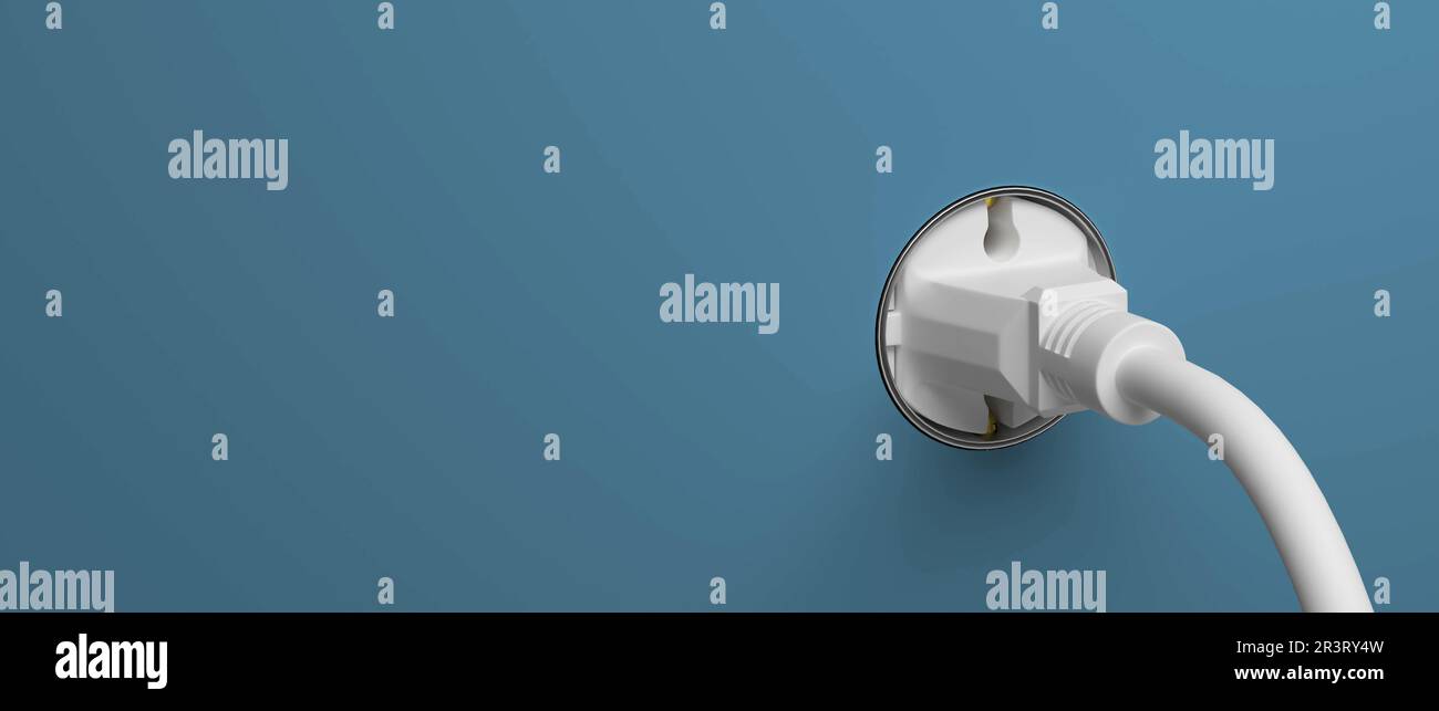 Power plugs with rising arrow in front of background - 3D Illustration ...