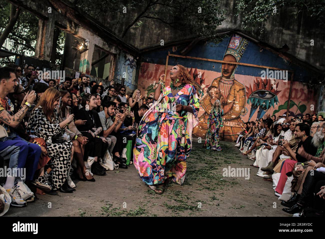 24 May 2023, Brazil, São Paulo: Models present designs by designer ...