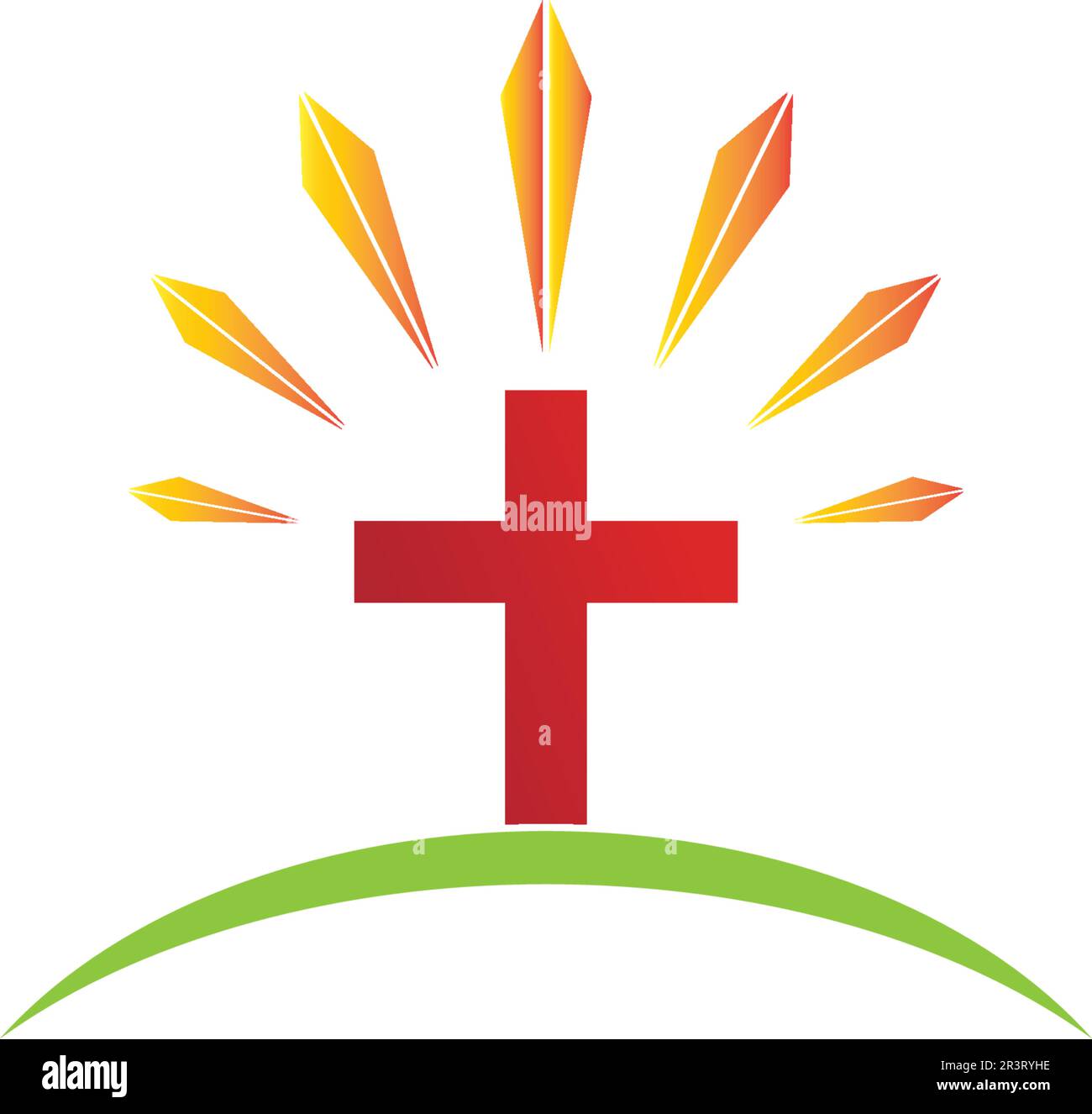 Crucifixion of christ window Stock Vector Images - Alamy
