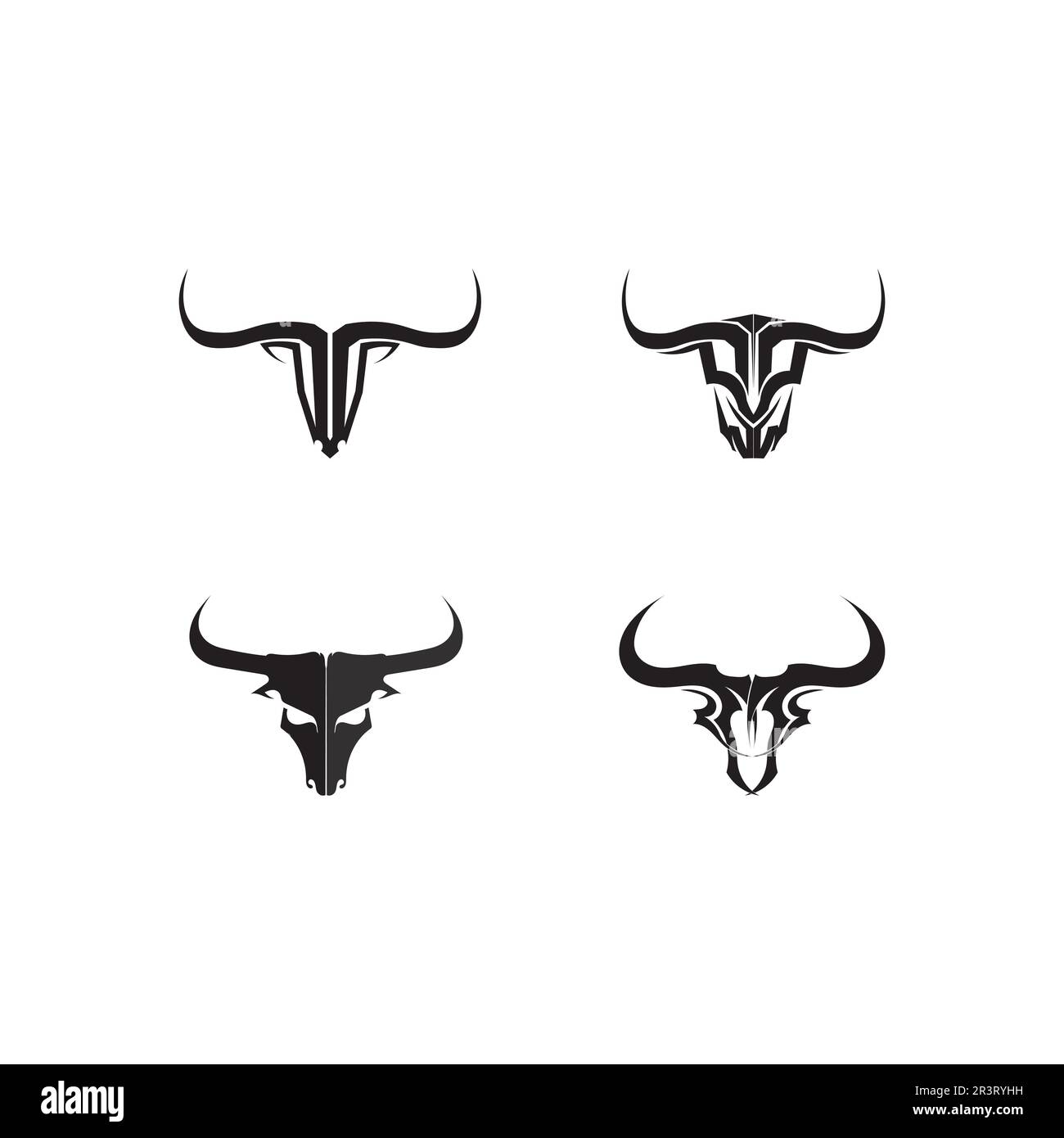 Bull logo and symbols vector template icons app Stock Vector Image ...