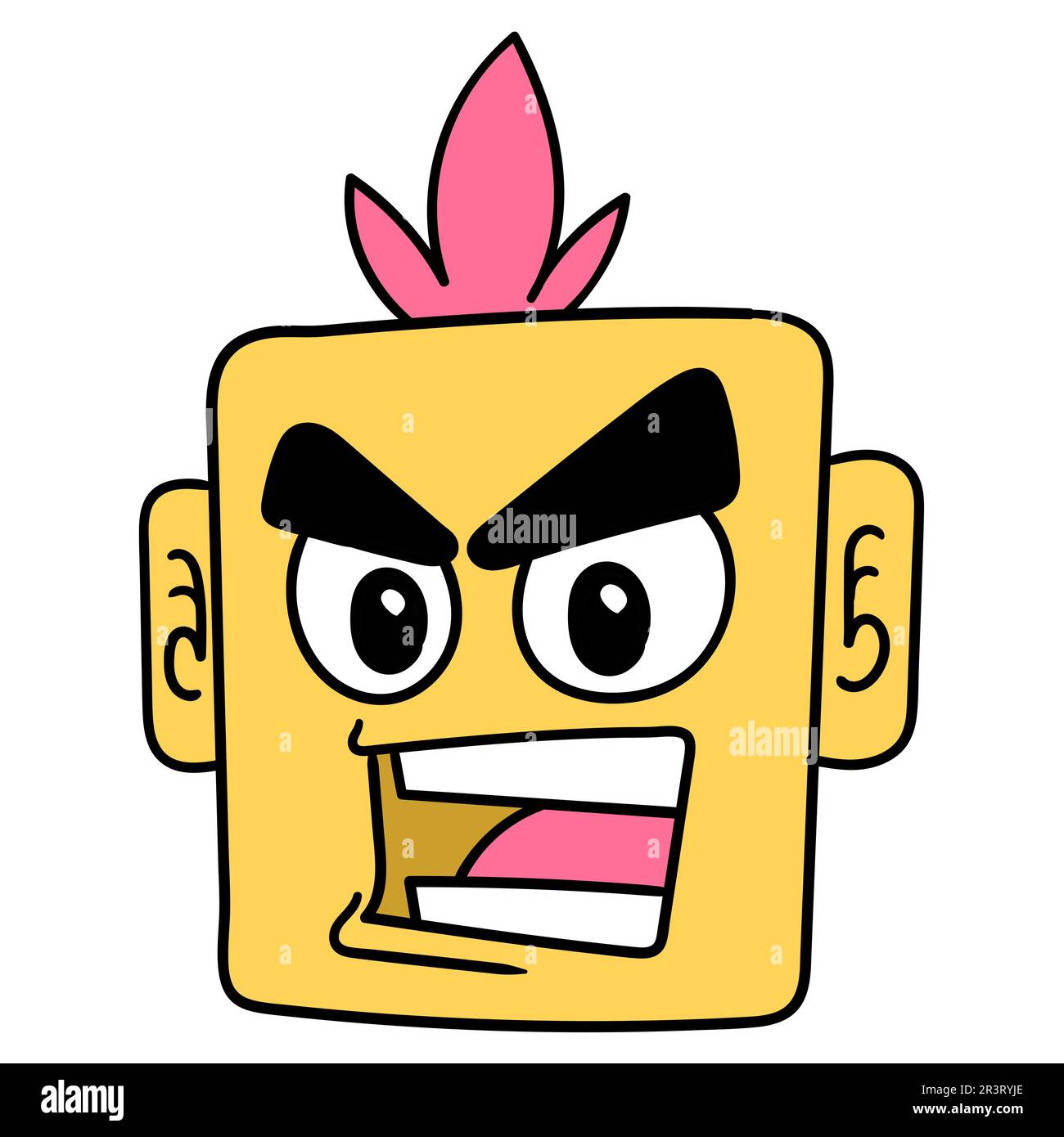 Angry boy head cartoon illustration hi-res stock photography and images ...
