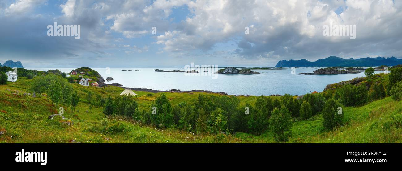Sea summer view (Norway, Lofoten). Panorama Stock Photo - Alamy