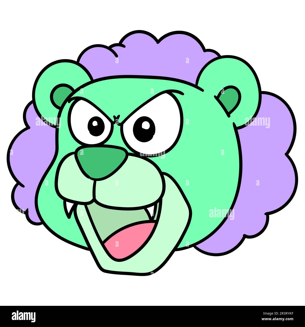 Angry face emoji lion hi-res stock photography and images - Alamy