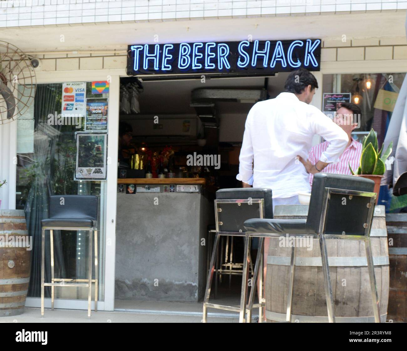 The Beer Shack in Yung Shue Wan, Lamma Island, Hong Kong Stock Photo ...