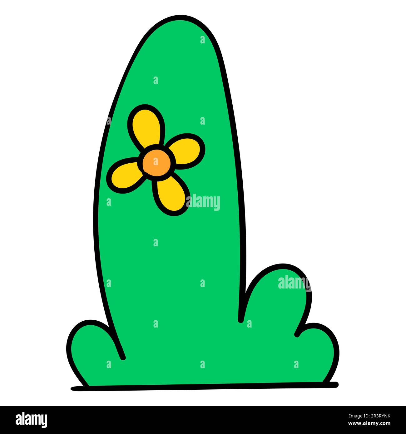 Grass with sunflowers in bloom, doodle icon image Stock Photo - Alamy