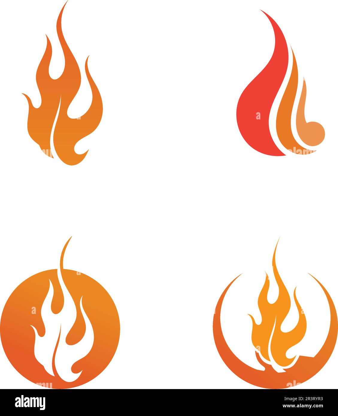 Fire flame nature logo and symbols icons template Stock Vector Image ...