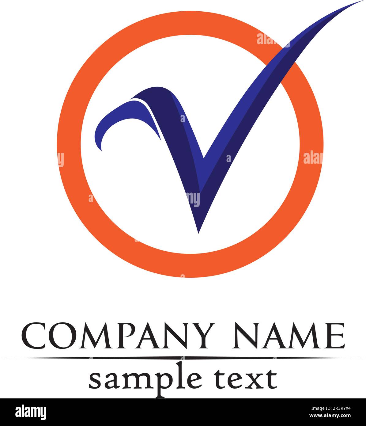 V logo corporate design vector V letters business logo and symbols ...