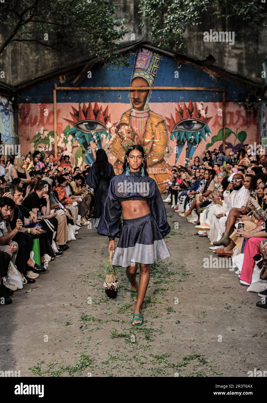 24 May 2023, Brazil, São Paulo: Models present designs by designer ...