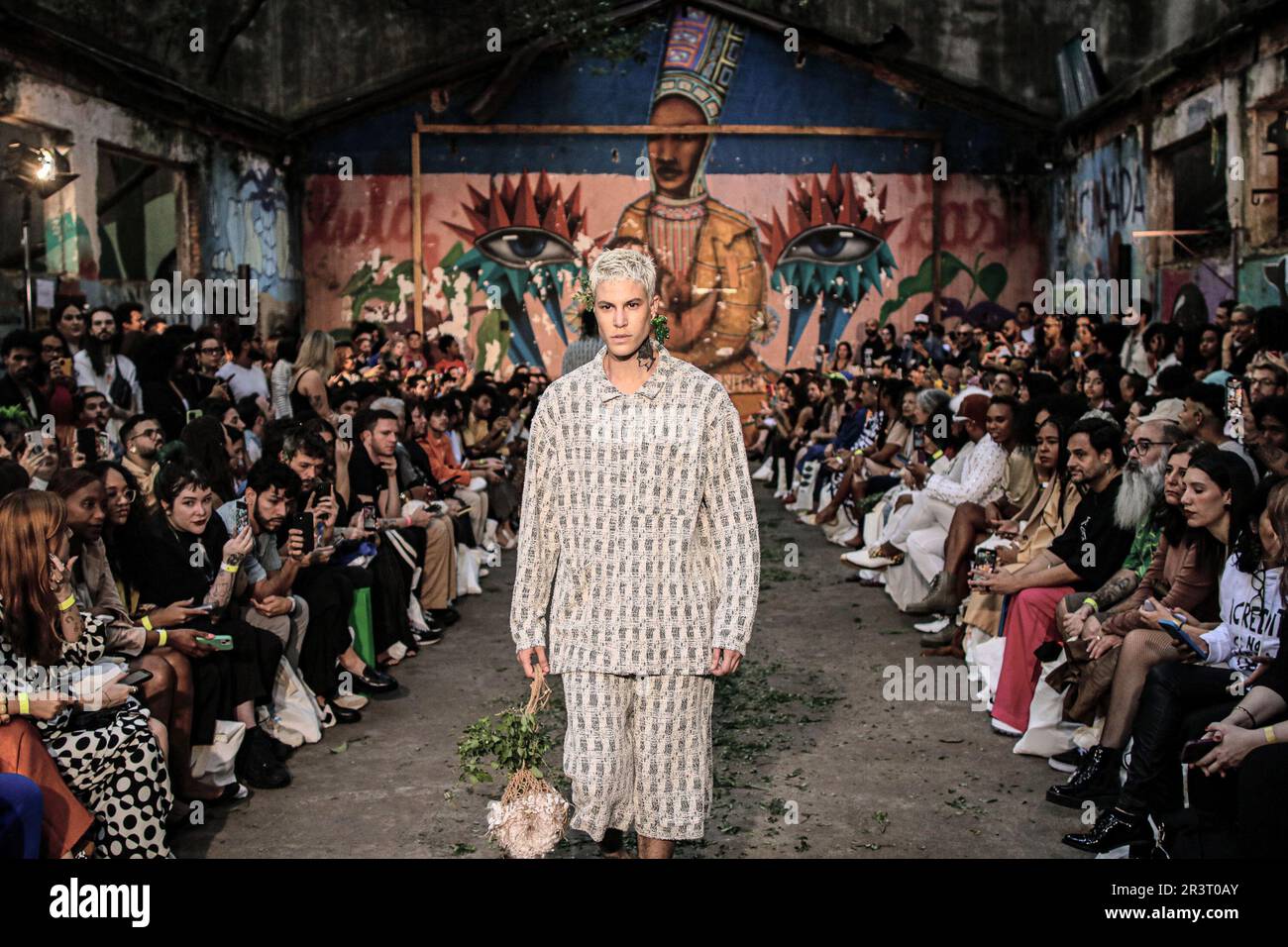 24 May 2023, Brazil, São Paulo: Models present designs by designer ...