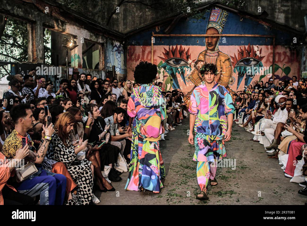 24 May 2023, Brazil, São Paulo: Models present designs by designer ...