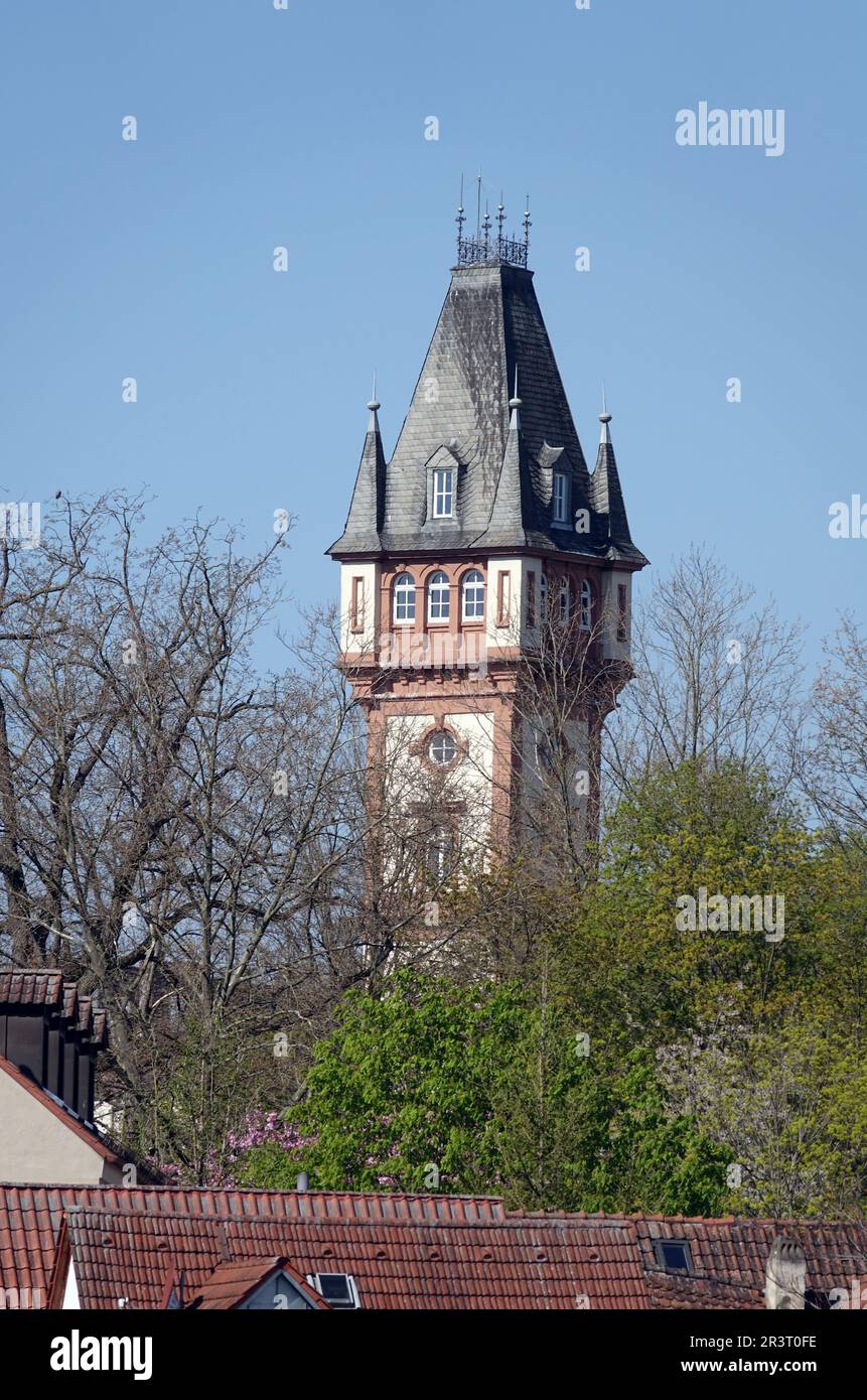 Tower of the Deuster Castle in Kitzingen Stock Photo - Alamy
