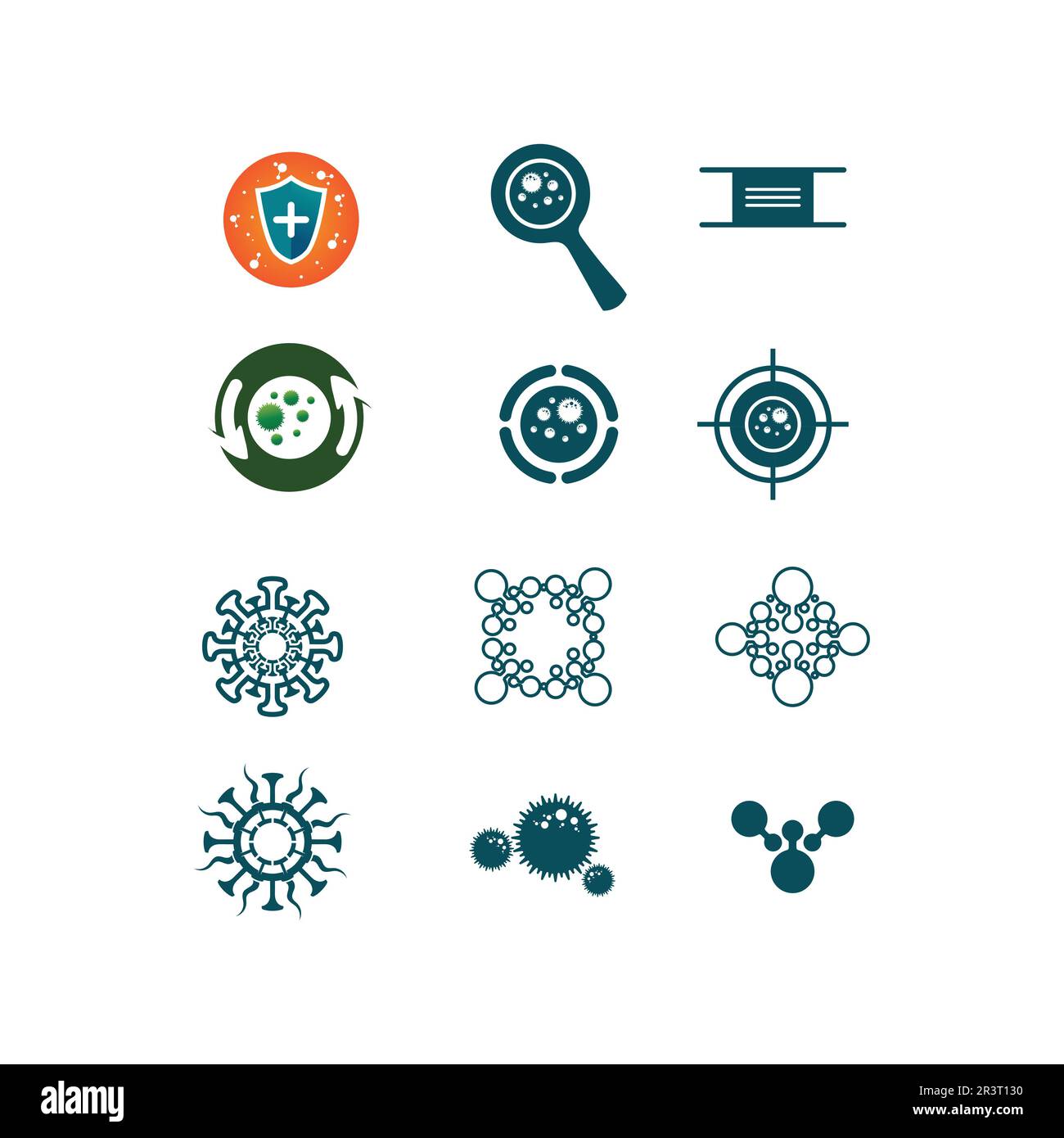 virus,coronavirus, Bacteria, Germs and Microbe isolated on white ...