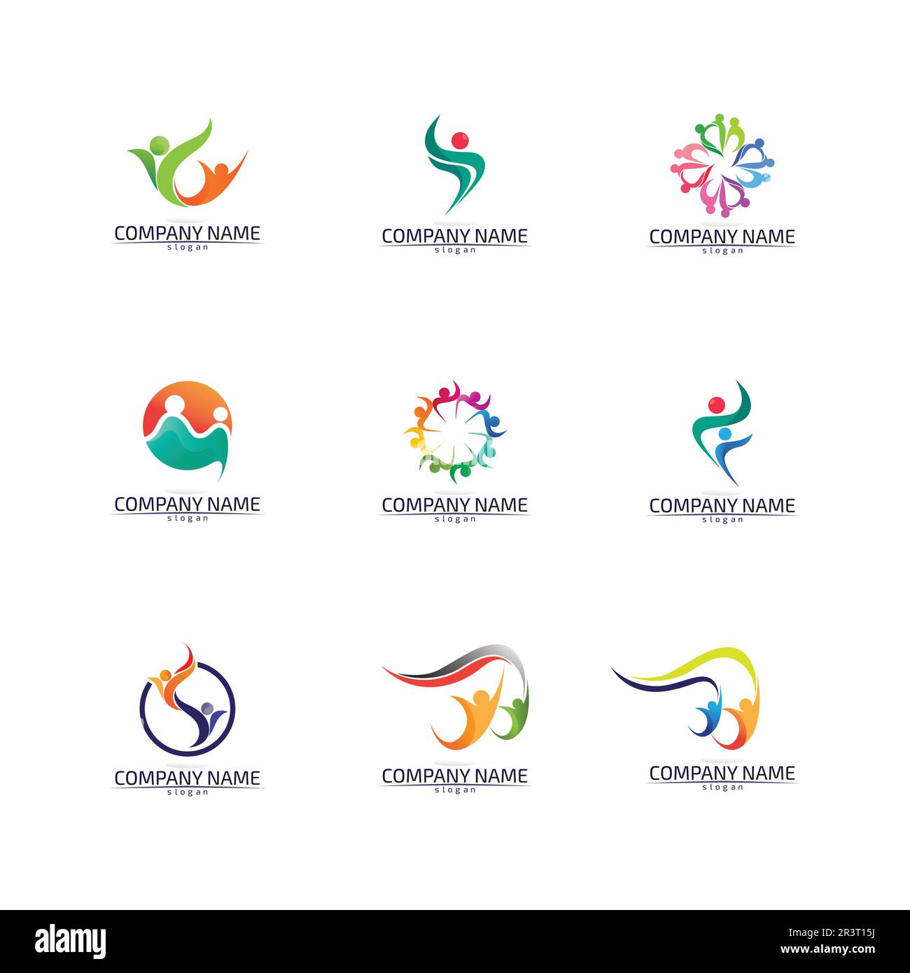 Abstract people logo design.fun people,healthy people,sport,community ...