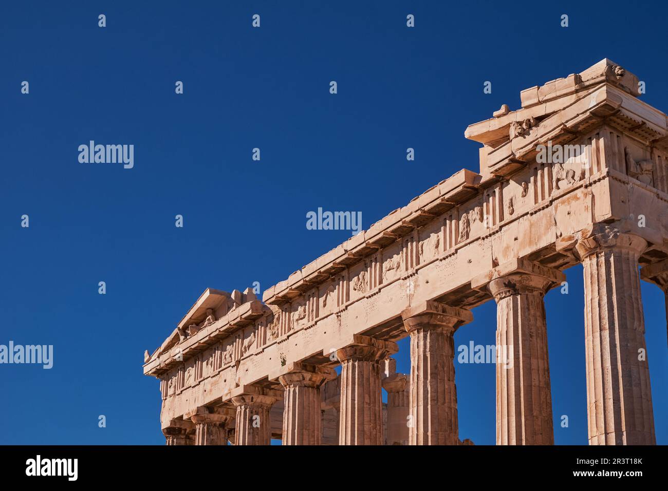Parthenon - former temple on the Athenian Acropolis, Greece, that was dedicated to the goddess ...