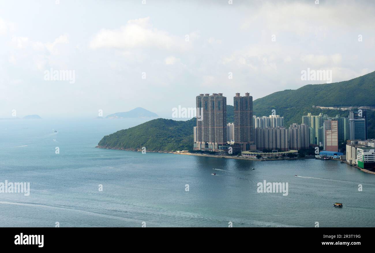 A view of Chai Wan in the eastern point of HK Island in Hong Kong Stock ...