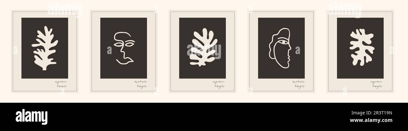 Minimalist design inspired by Henri Matisse. Modern art Matisse simple ...
