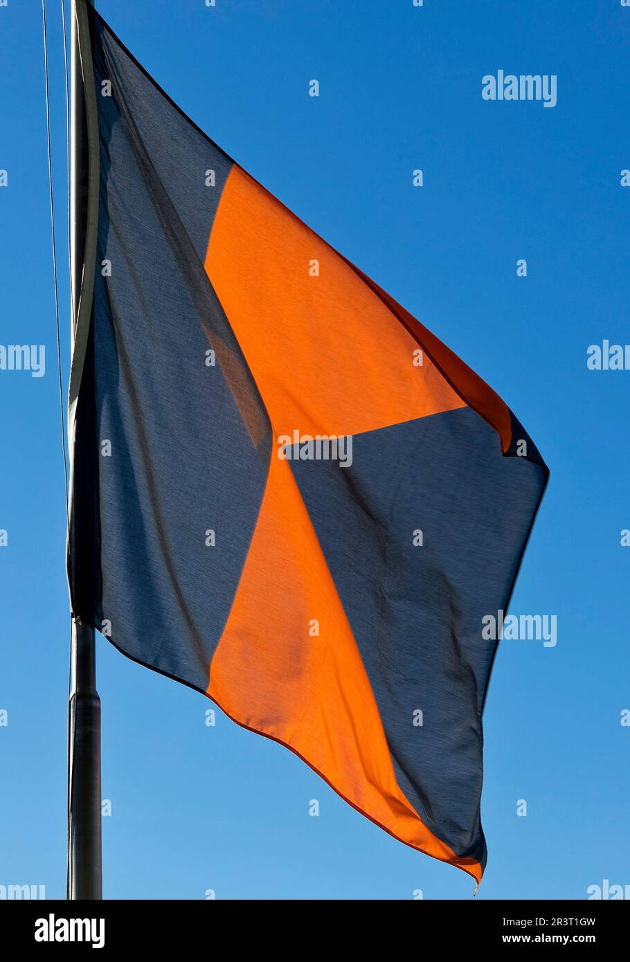 Kolping flag, Kerpen, North Rhine-Westphalia, Germany, Europe Stock ...
