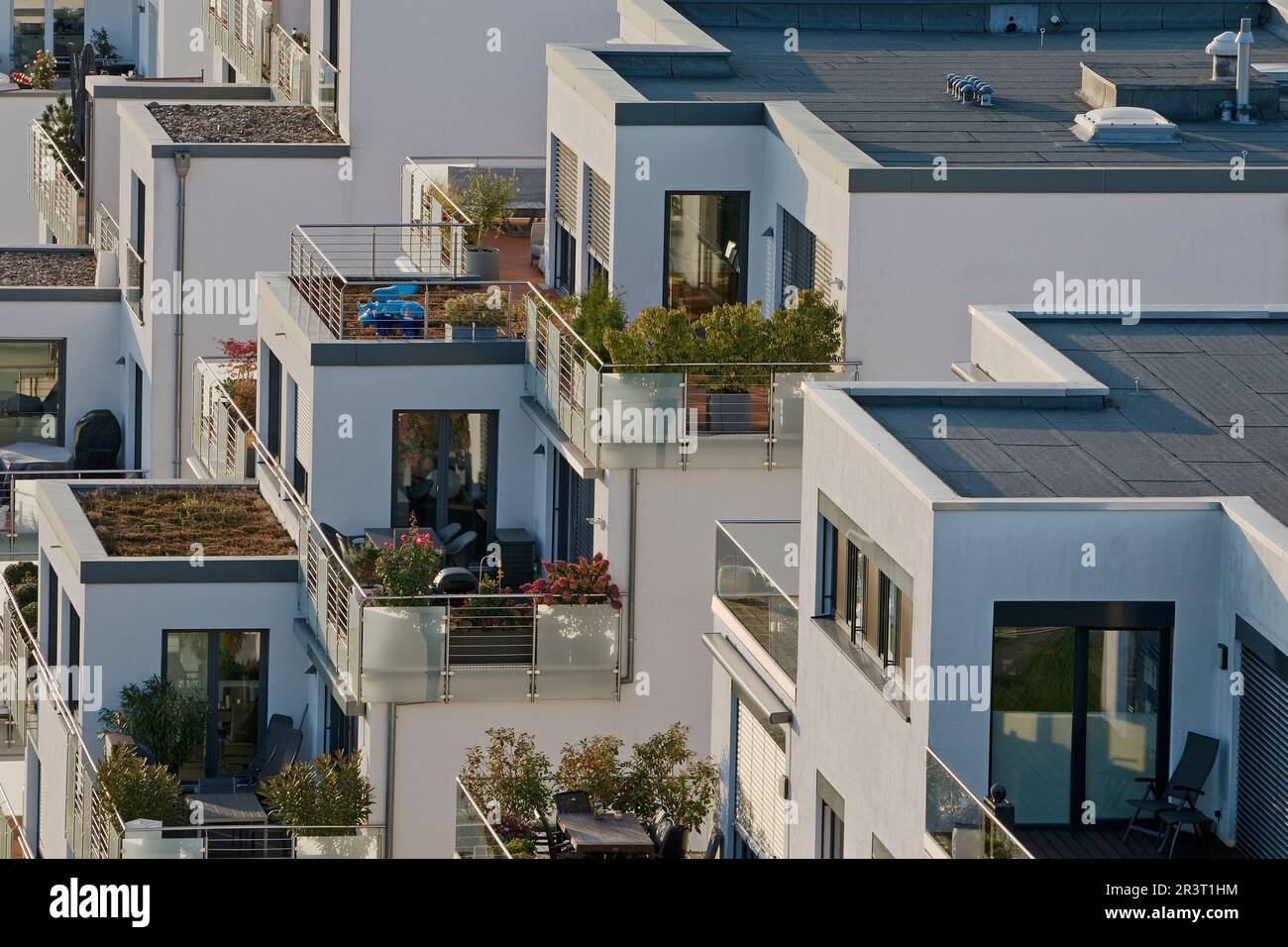 Modern residential development on the Phoenix See, Dortmund, Ruhr area ...