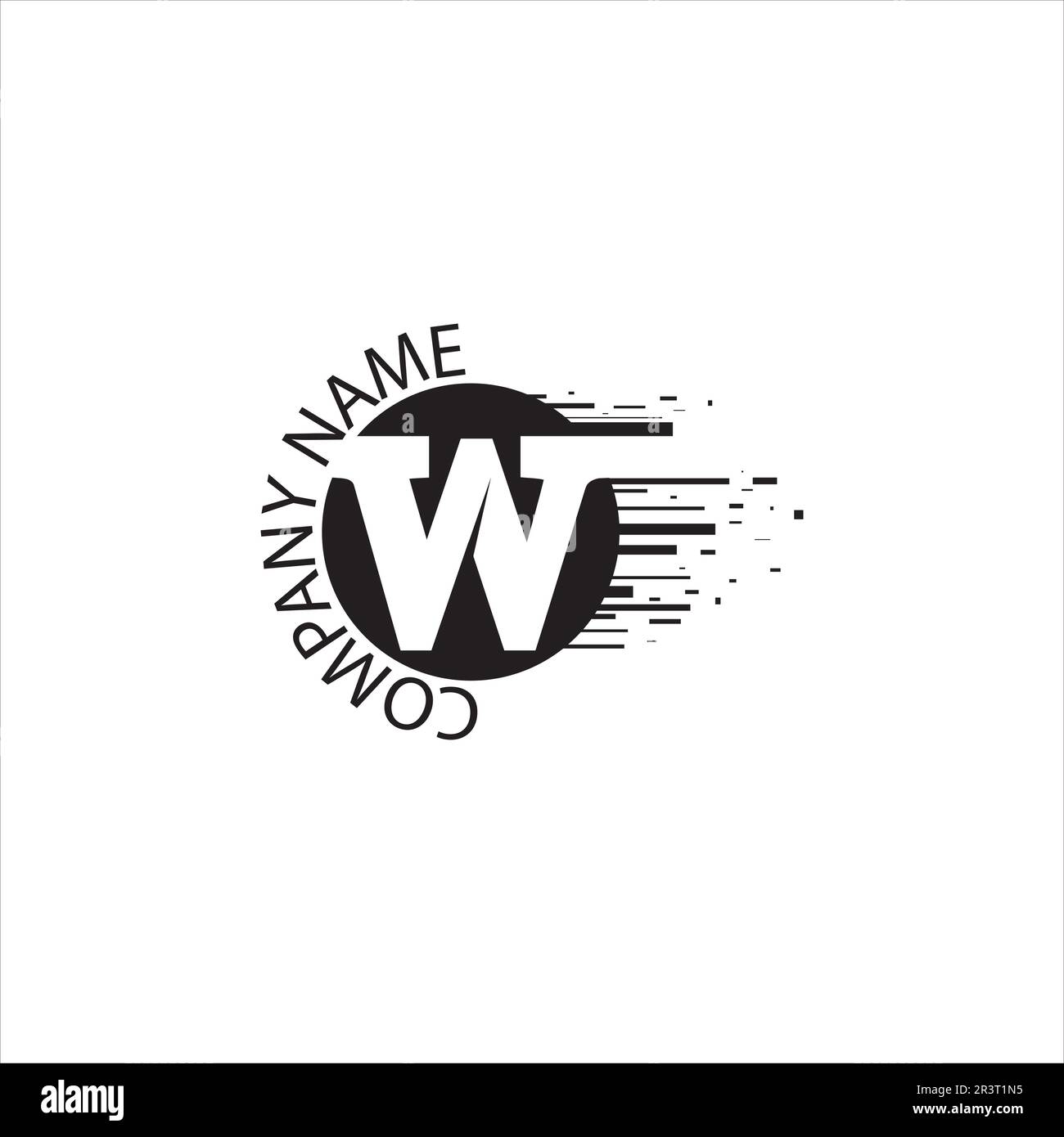 W logo Black and White Stock Photos & Images - Alamy
