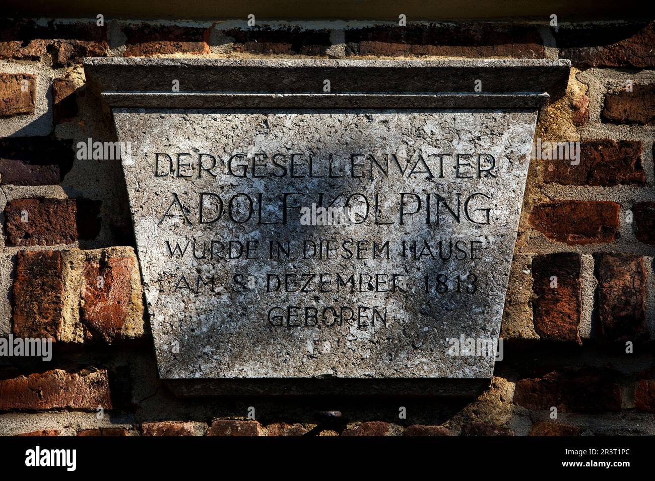 Memorial plaque at the birthplace of Adolph Kolping, today Kolping ...
