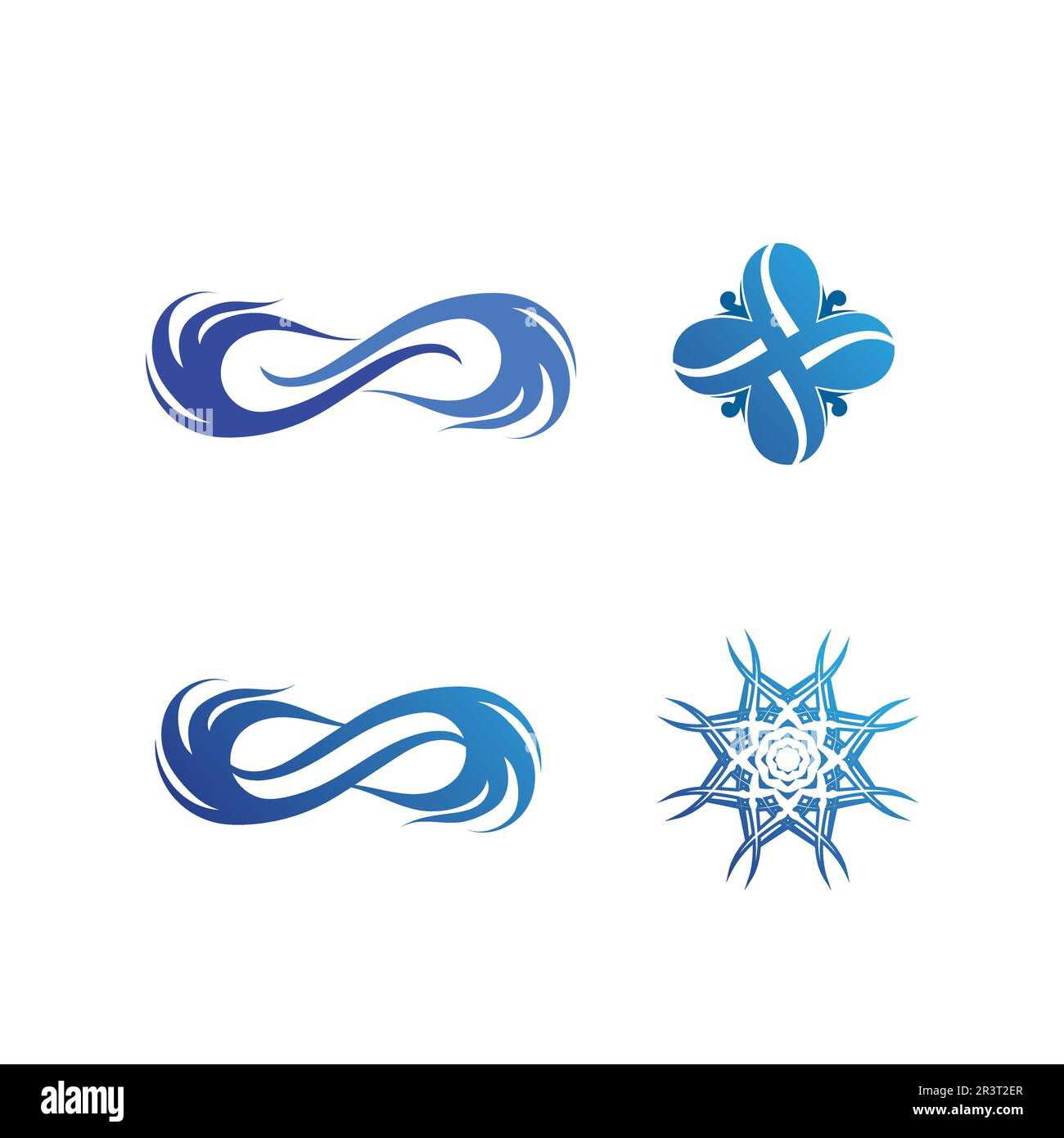 Isolated round shape logo. Blue color logotype. Flowing water image ...