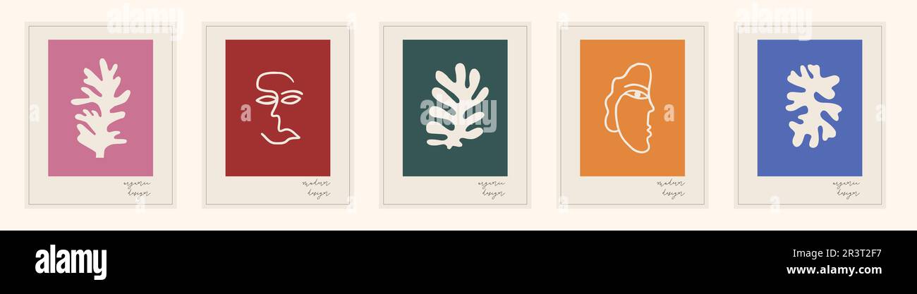 Minimalist design inspired by Henri Matisse. Modern art Matisse simple ...