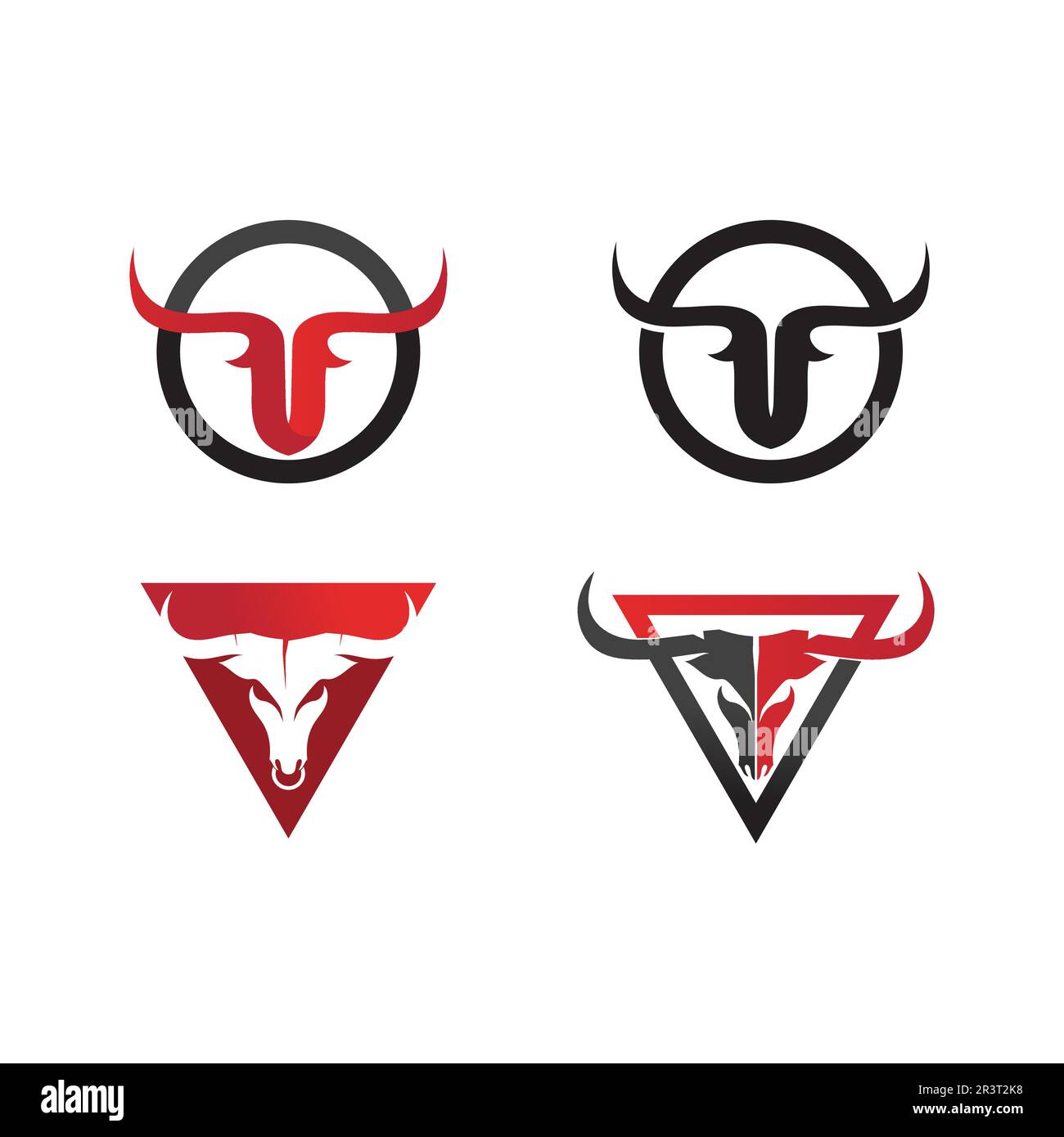Bull logo and symbols vector template icons app Stock Vector Image ...
