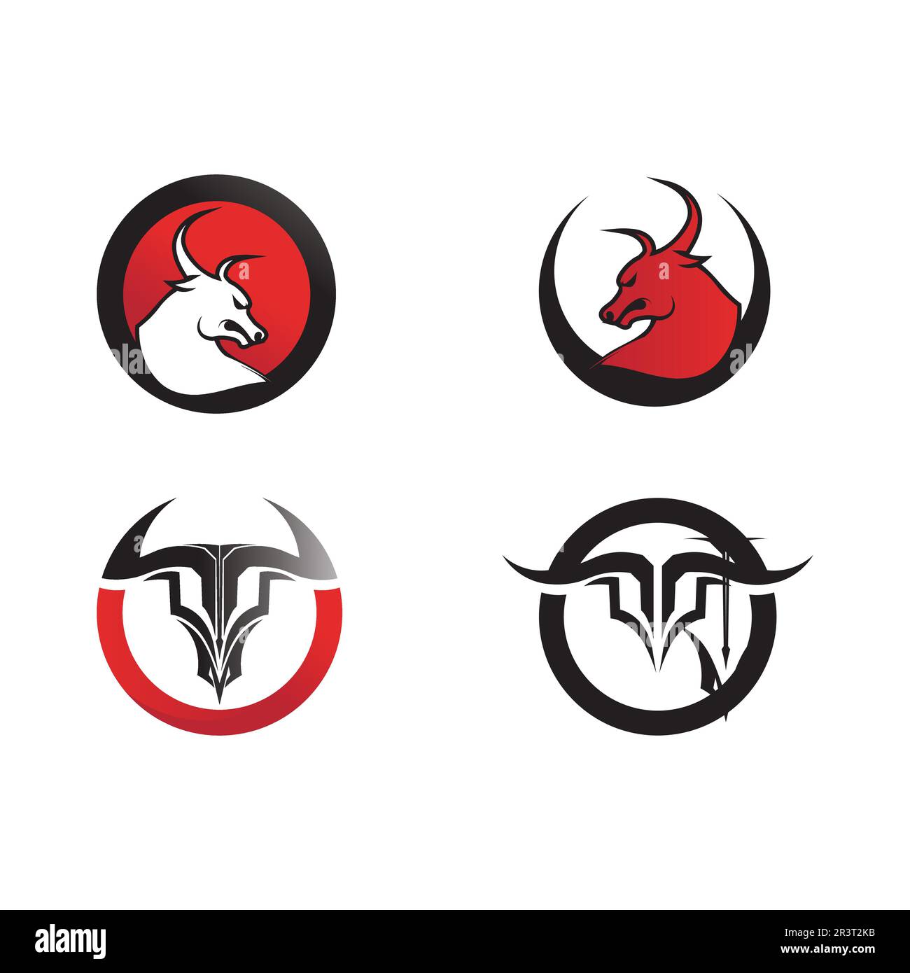 Bull logo and symbols vector template icons app Stock Vector Image ...