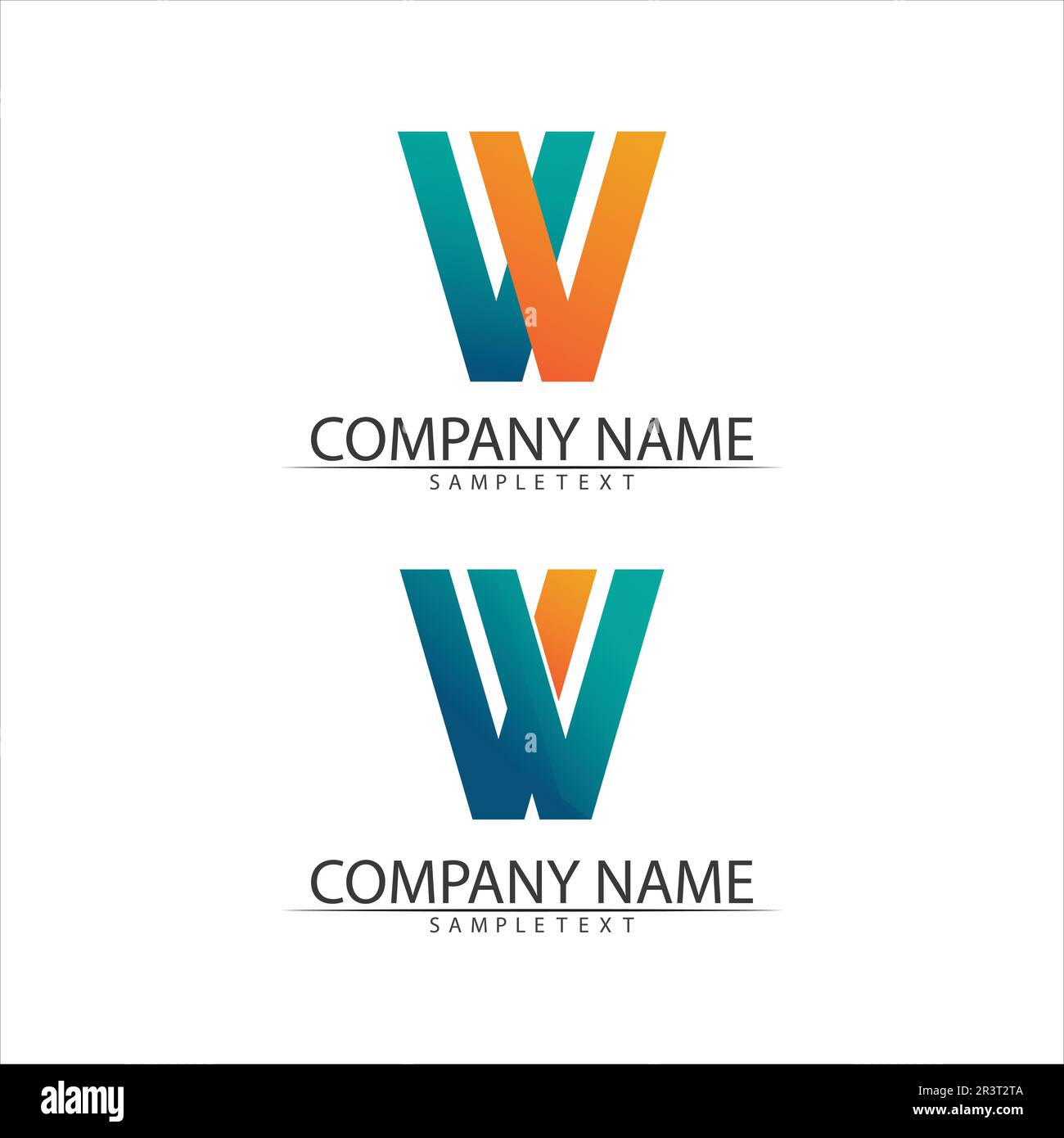 W logo vector hi-res stock photography and images - Alamy