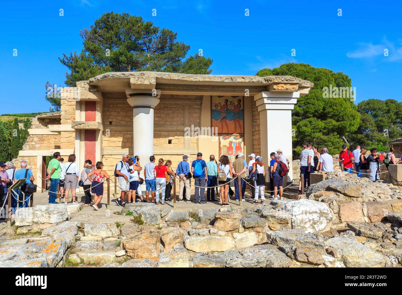 Knossos, Crete ruins of the Minoan Palace, Greece Stock Photo - Alamy