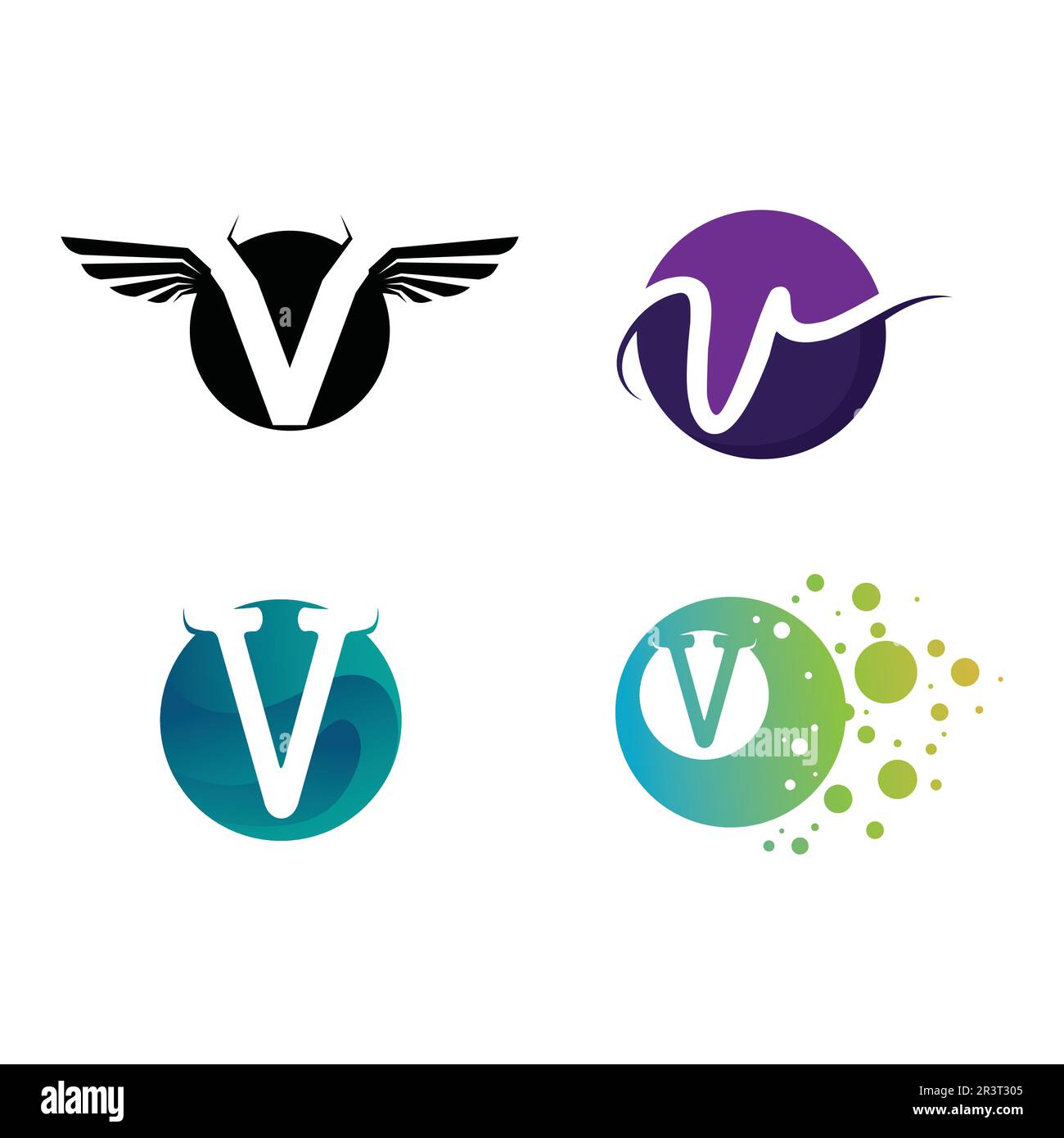 V Letter Logo Template vector icon illustration Stock Vector Image ...