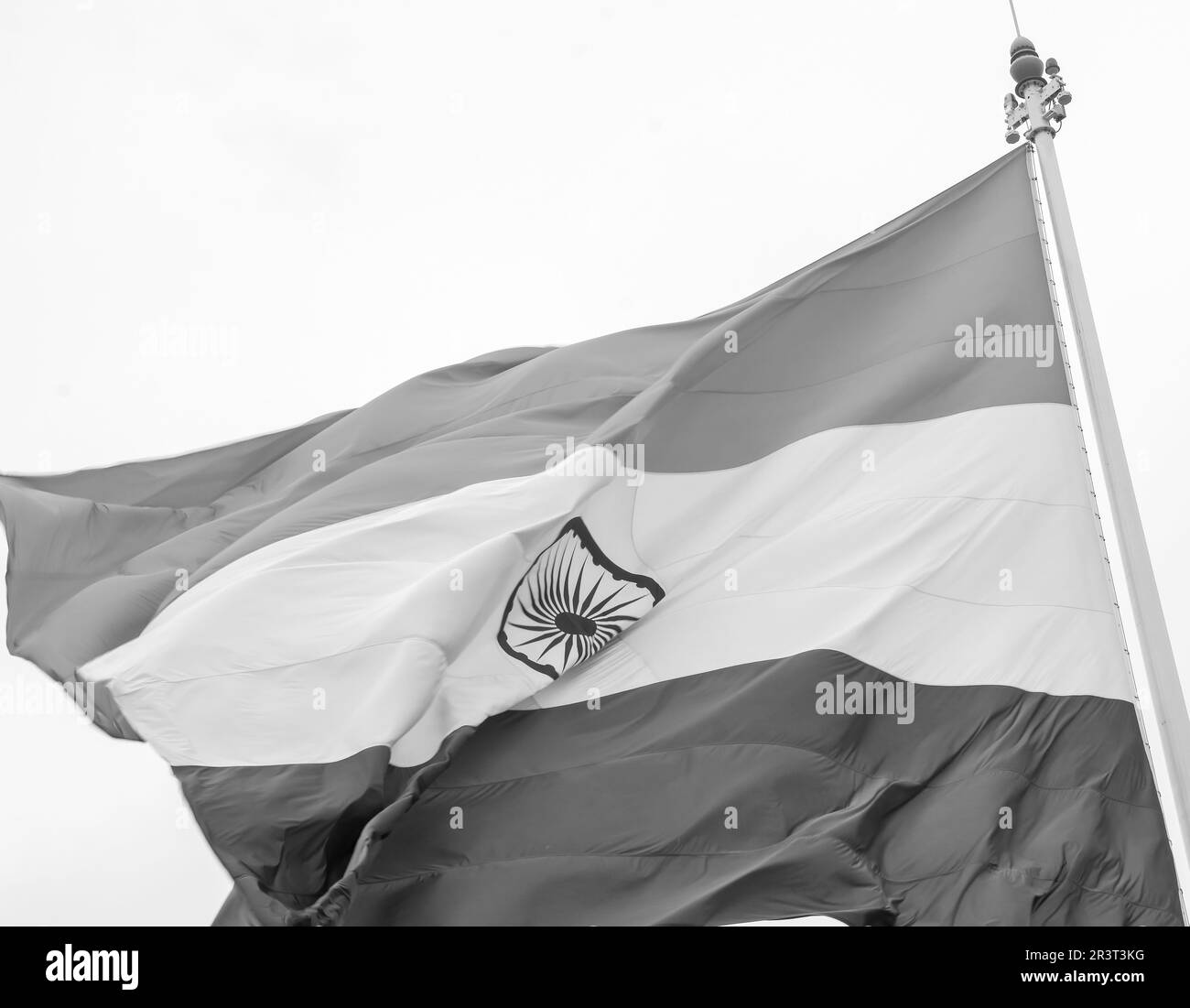 India flag flying high at Connaught Place with pride in blue sky, India ...