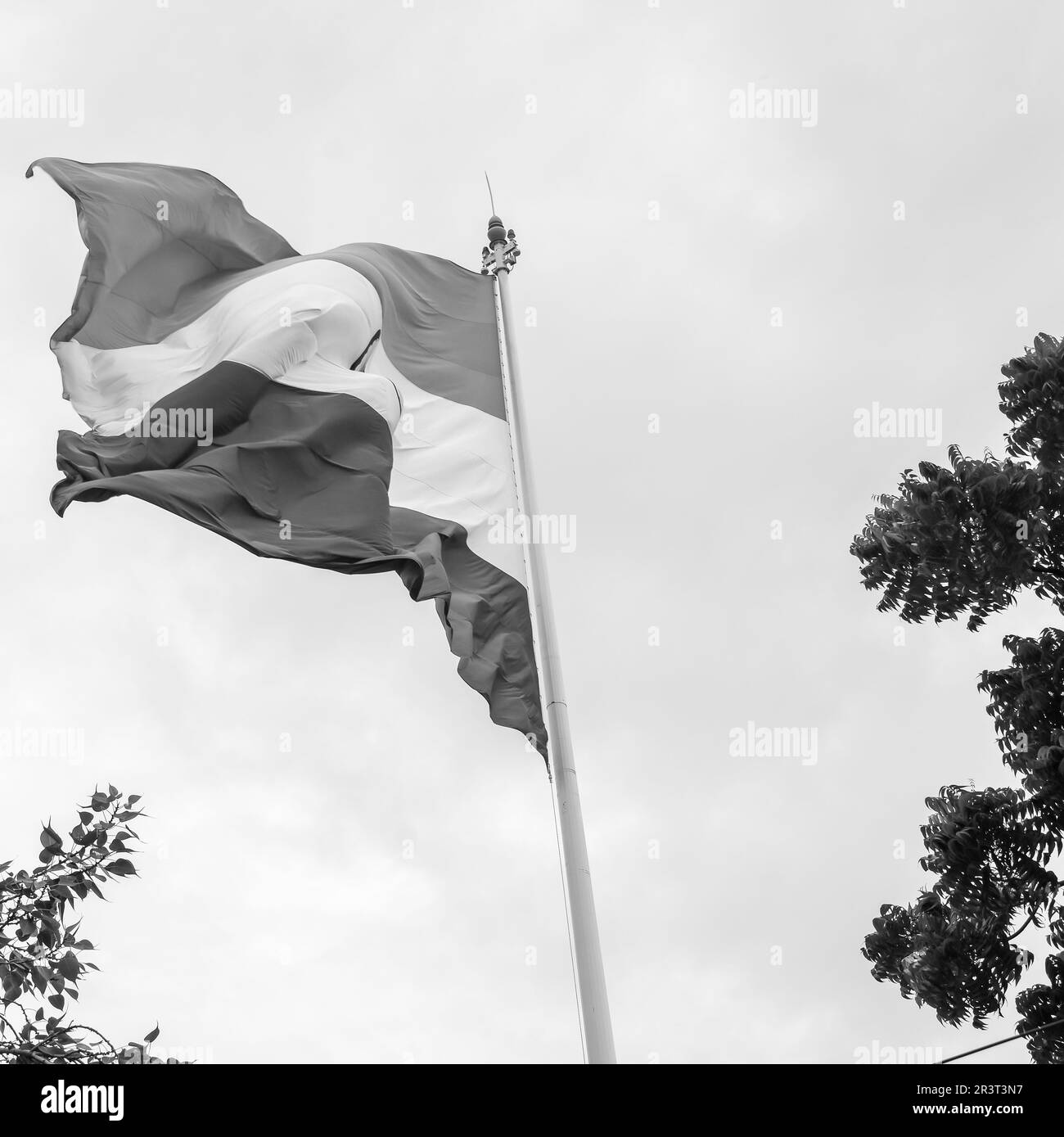 India flag flying high at Connaught Place with pride in blue sky, India ...