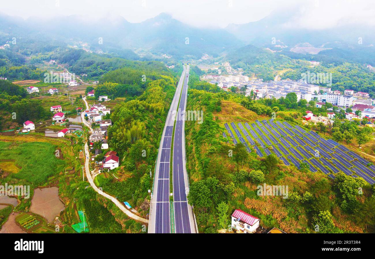 Solar panels village china hi-res stock photography and images - Alamy