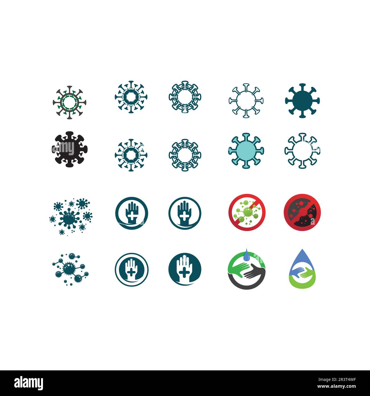 virus,coronavirus, Bacteria, Germs and Microbe isolated on white ...