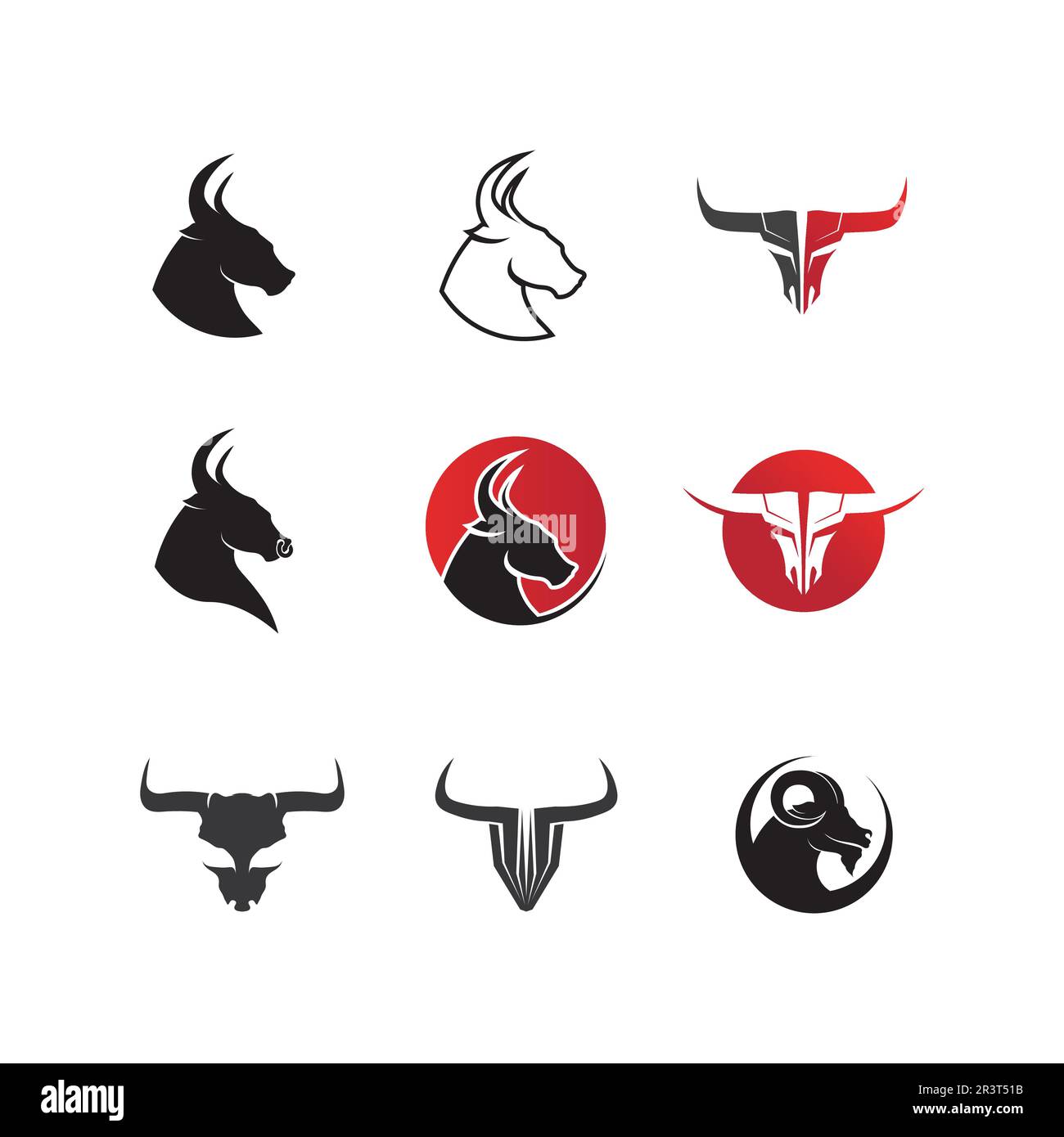 Abstract shield bull logo, horn badges logo icon Stock Vector Image ...