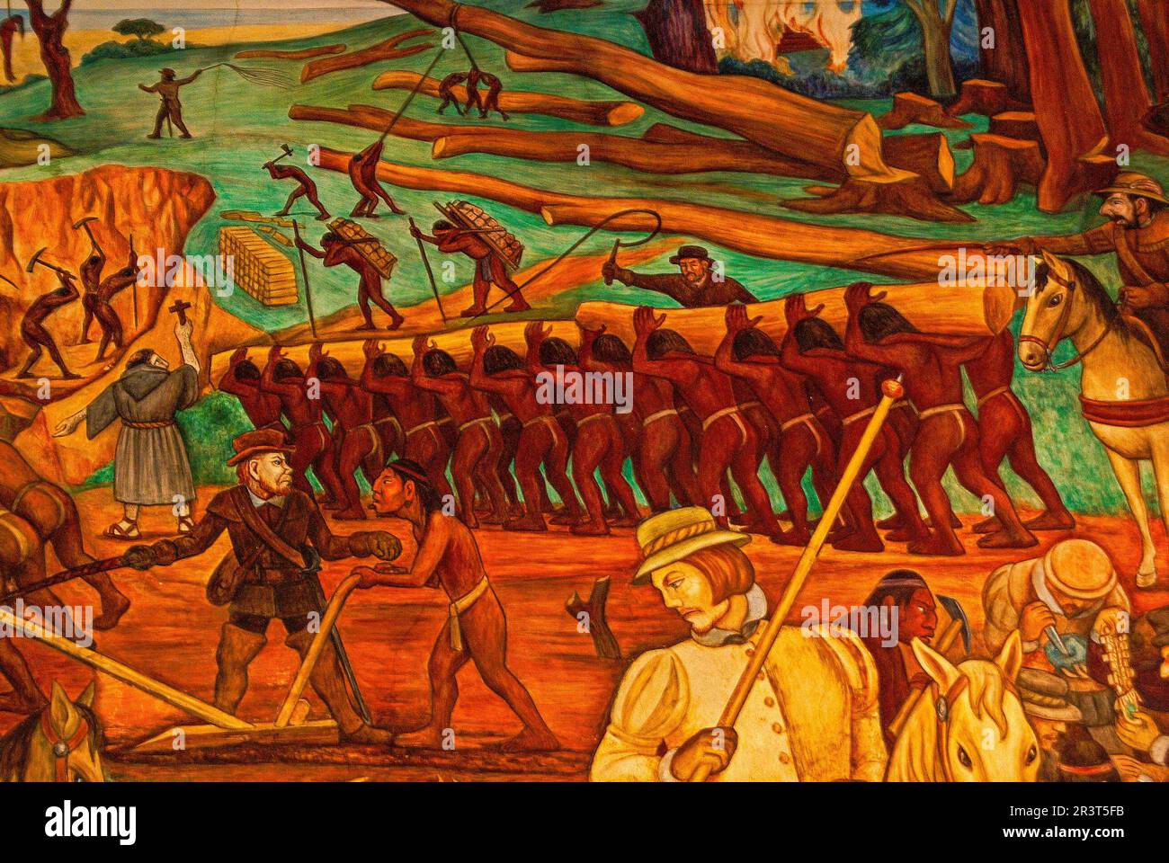 Mural by Diego Rivera. Palacio Nacional.Centro historico. Mexico D.F ...