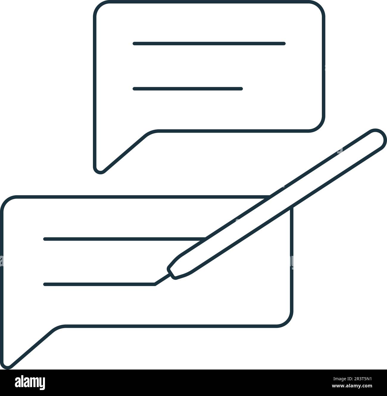 Blog icon. Monochrome simple sign from blogging collection. Blog icon ...
