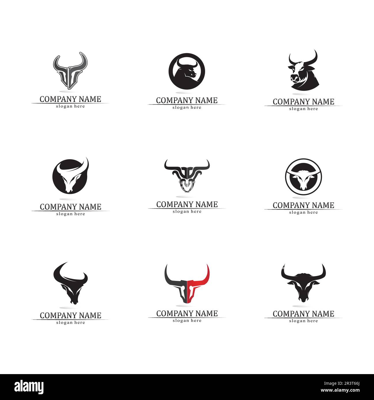 Bull horn logo and symbol template icons app Stock Vector Image & Art ...