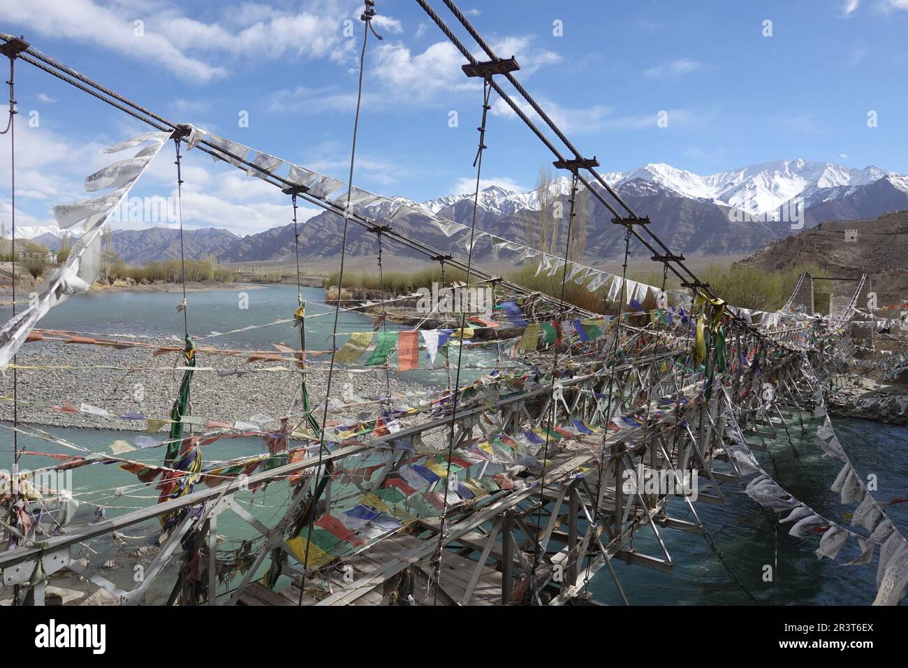 Bridge over the Indus River at Stakna Monastery, Ladakh Stock Photo - Alamy