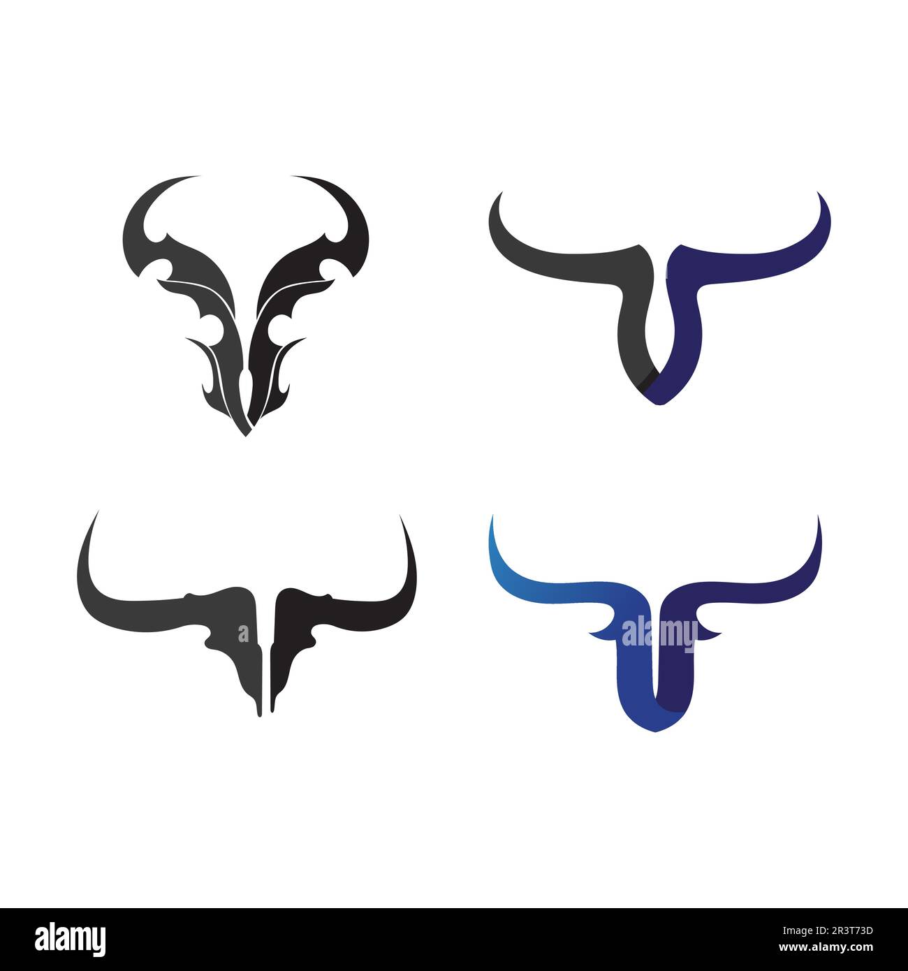 Bull logo and symbols vector template icons app Stock Vector Image ...