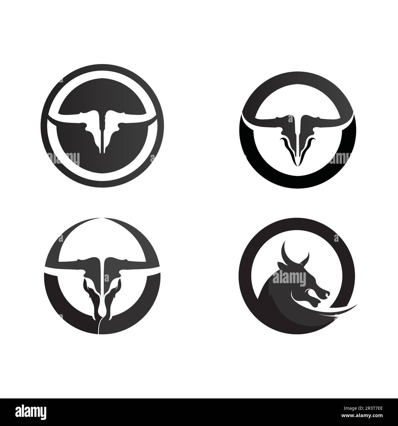 Bull logo and symbols vector template icons app Stock Vector Image ...
