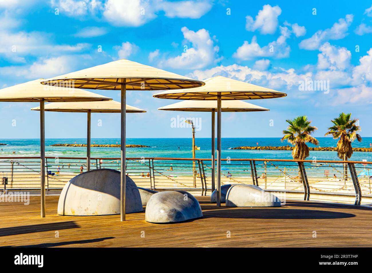 The umbrellas protect from the hot sun Stock Photo - Alamy