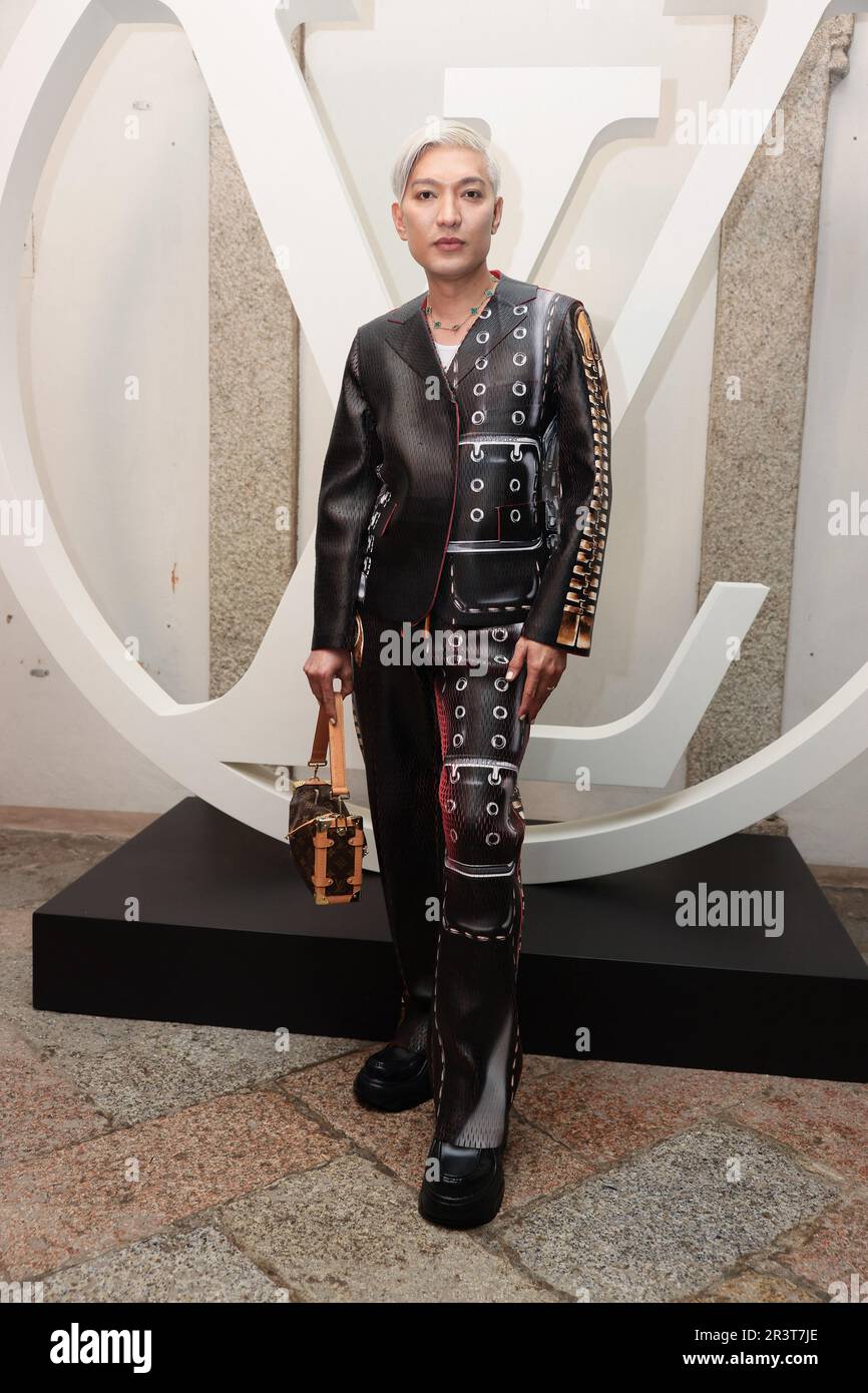 Bryanboy poses at the photocall for Louis Vuitton Cruise Collection ...