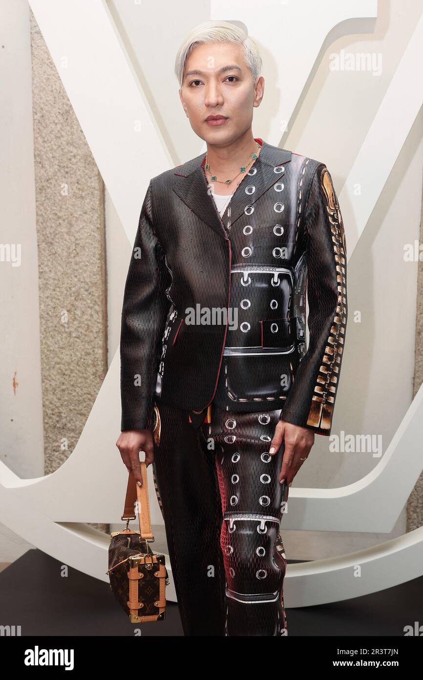 Bryanboy poses at the photocall for Louis Vuitton Cruise Collection ...